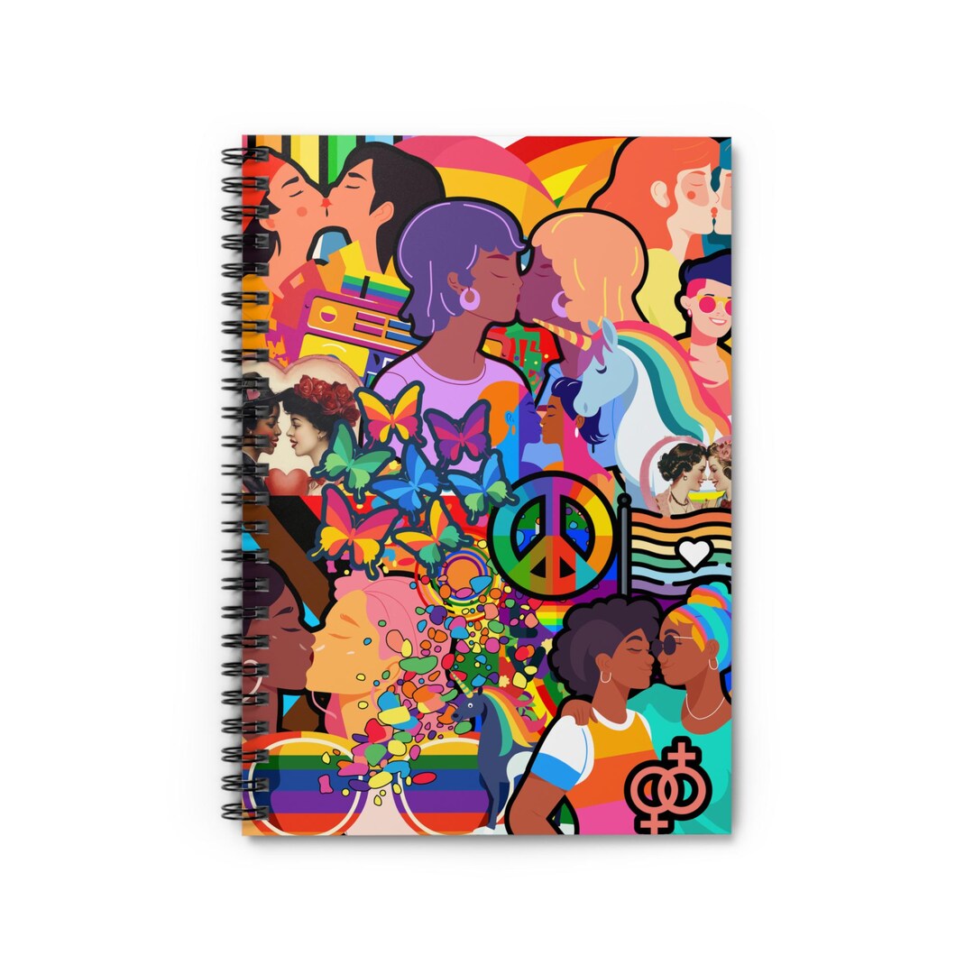 Colorful Spiral Notebook - LGBTQ+ Pride Art, Journal, Gift for Writers ...