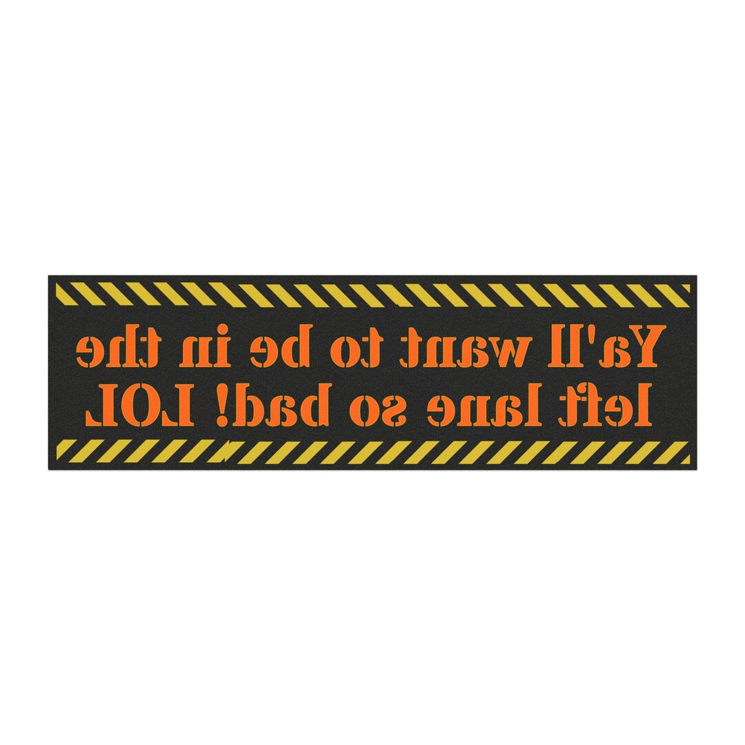 Reverse Funny Left Lane Car Magnet, Hilarious Car Magnet, Sarcastic ...