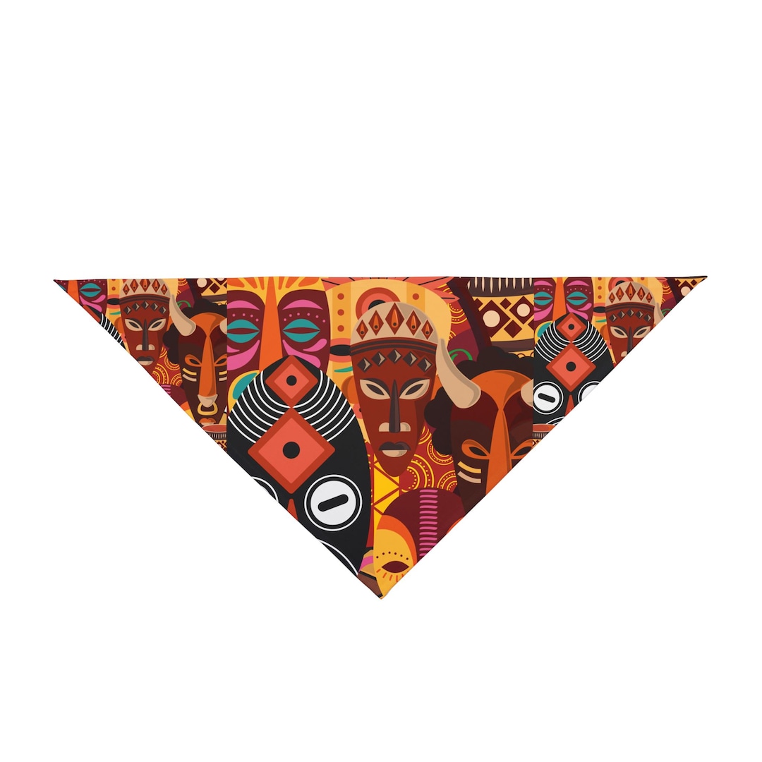 African Art Pet Bandana: Vibrant Floral Dog Scarf - Etsy
