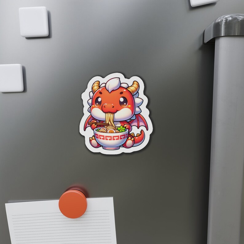 Ramen Eating Dragon Magnet, Dragon Lover Gifts, Dragons, Dragon Home ...