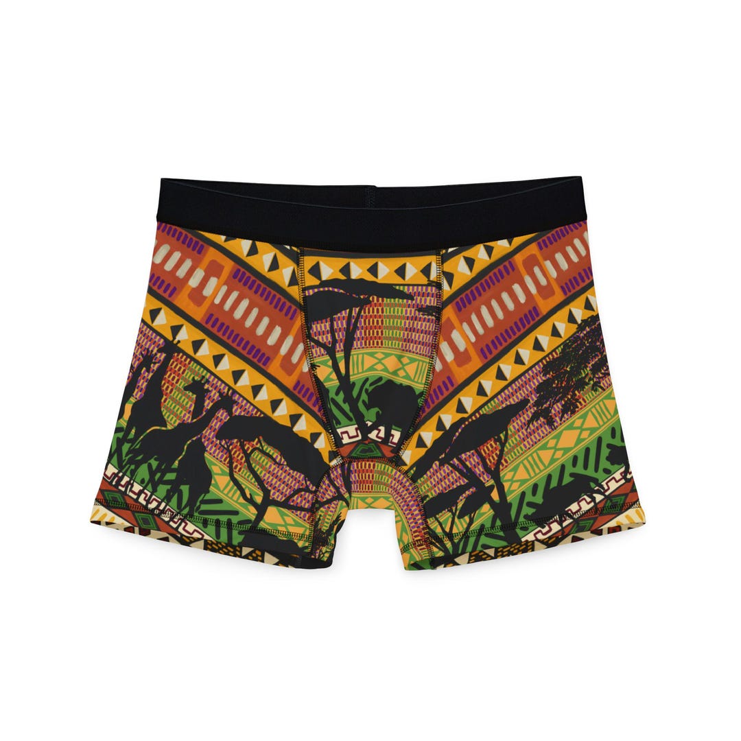 African Safari Pattern Boxers | Elephant Tribal Print - Etsy