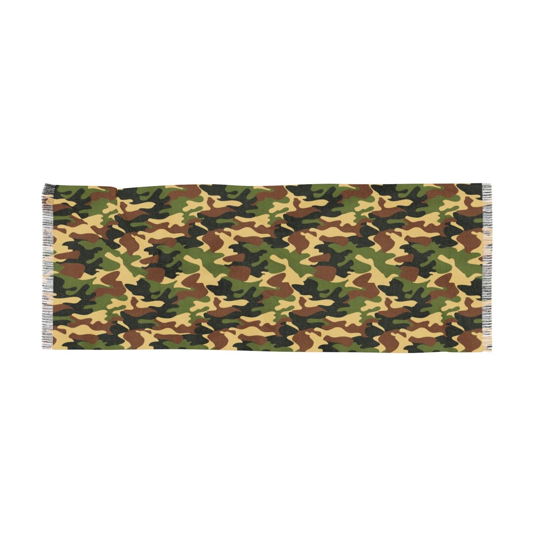 Camouflage Print Scarf: Lightweight Polyester, Versatile Style - Etsy