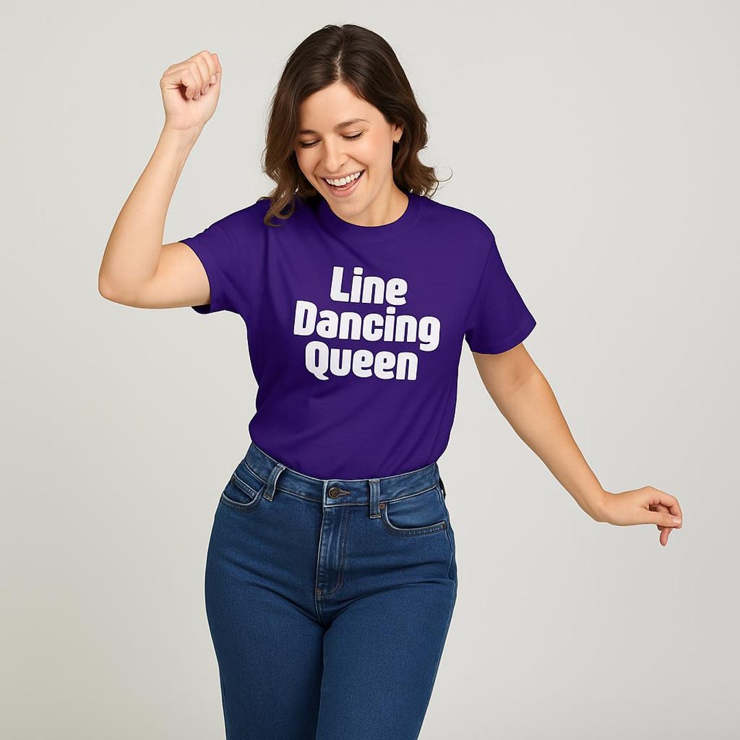 Line Dancing Queen Unisex Tee, Fun Dance Shirt, Country Music Gift ...