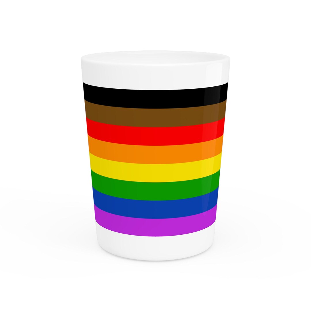 Rainbow Pride Shot Glass: Ceramic LGBTQIA+ Gift - Etsy