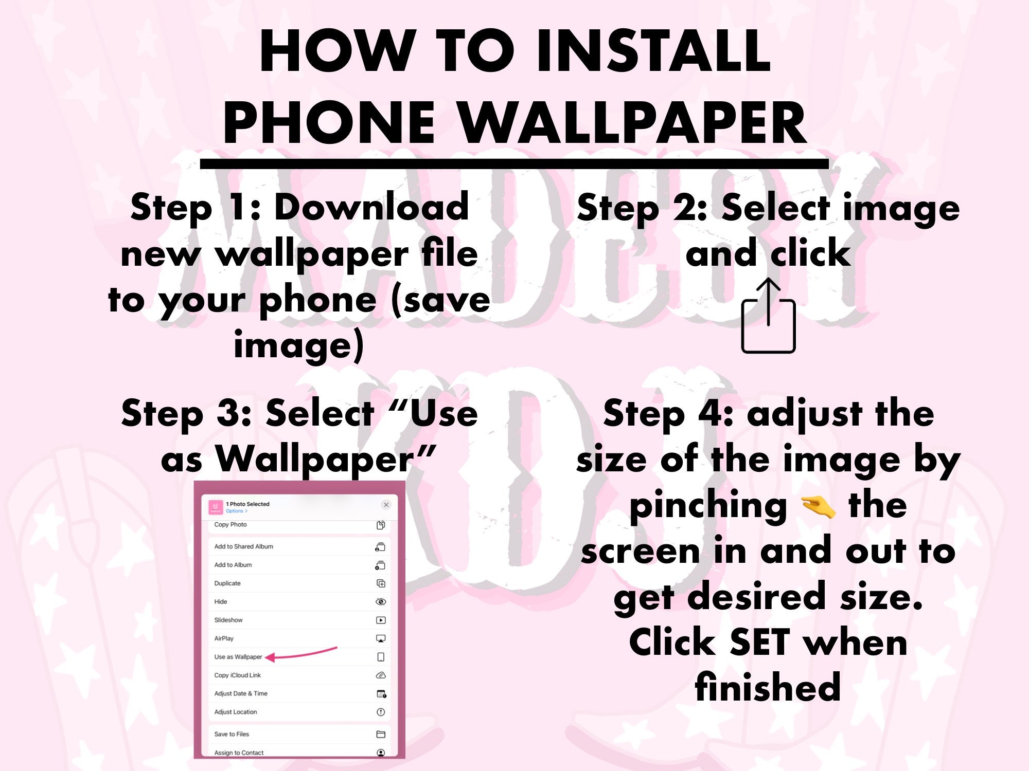 Custom Monogram iPhone Wallpaper, Custom Pink Monogram Background, Made ...