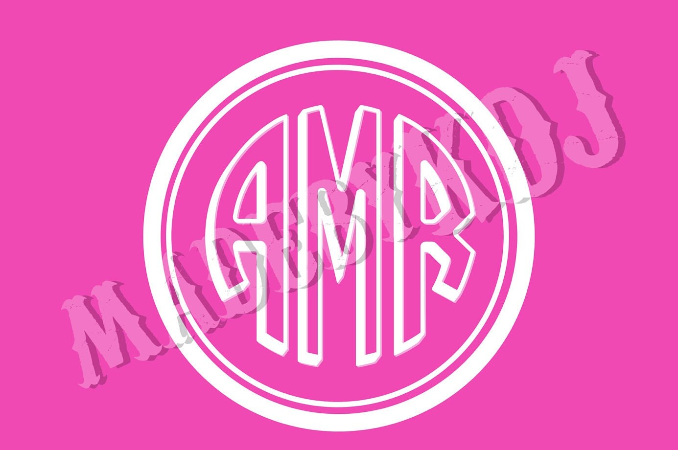 Custom Monogram iPhone Wallpaper, Custom Pink Monogram Background, Made ...