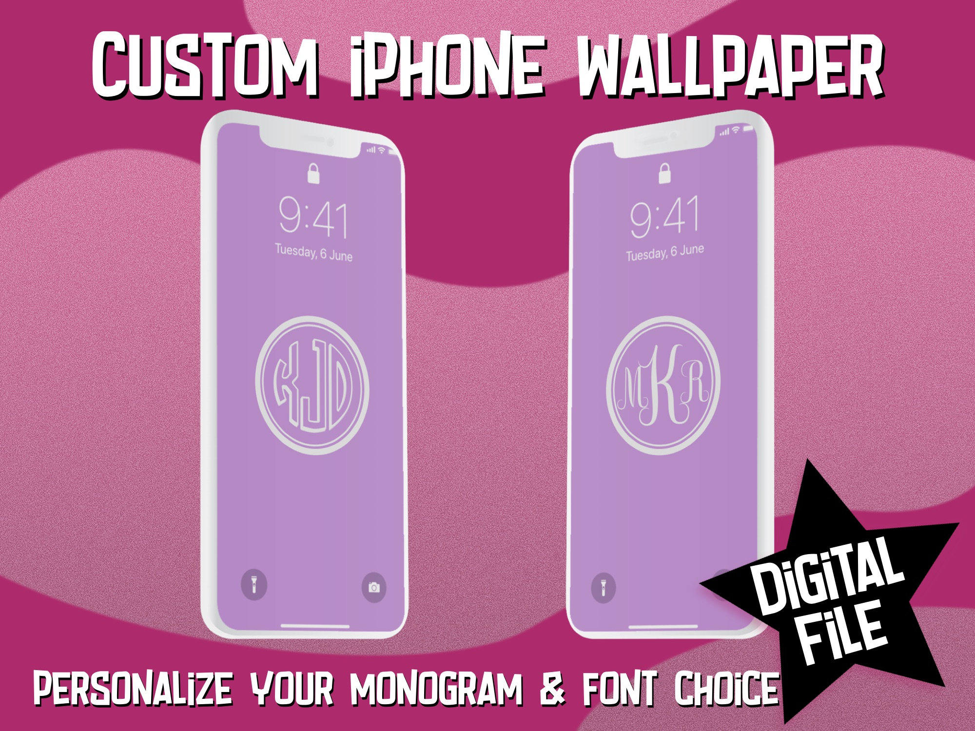 Chevron Desktop Wallpaper With Monogram