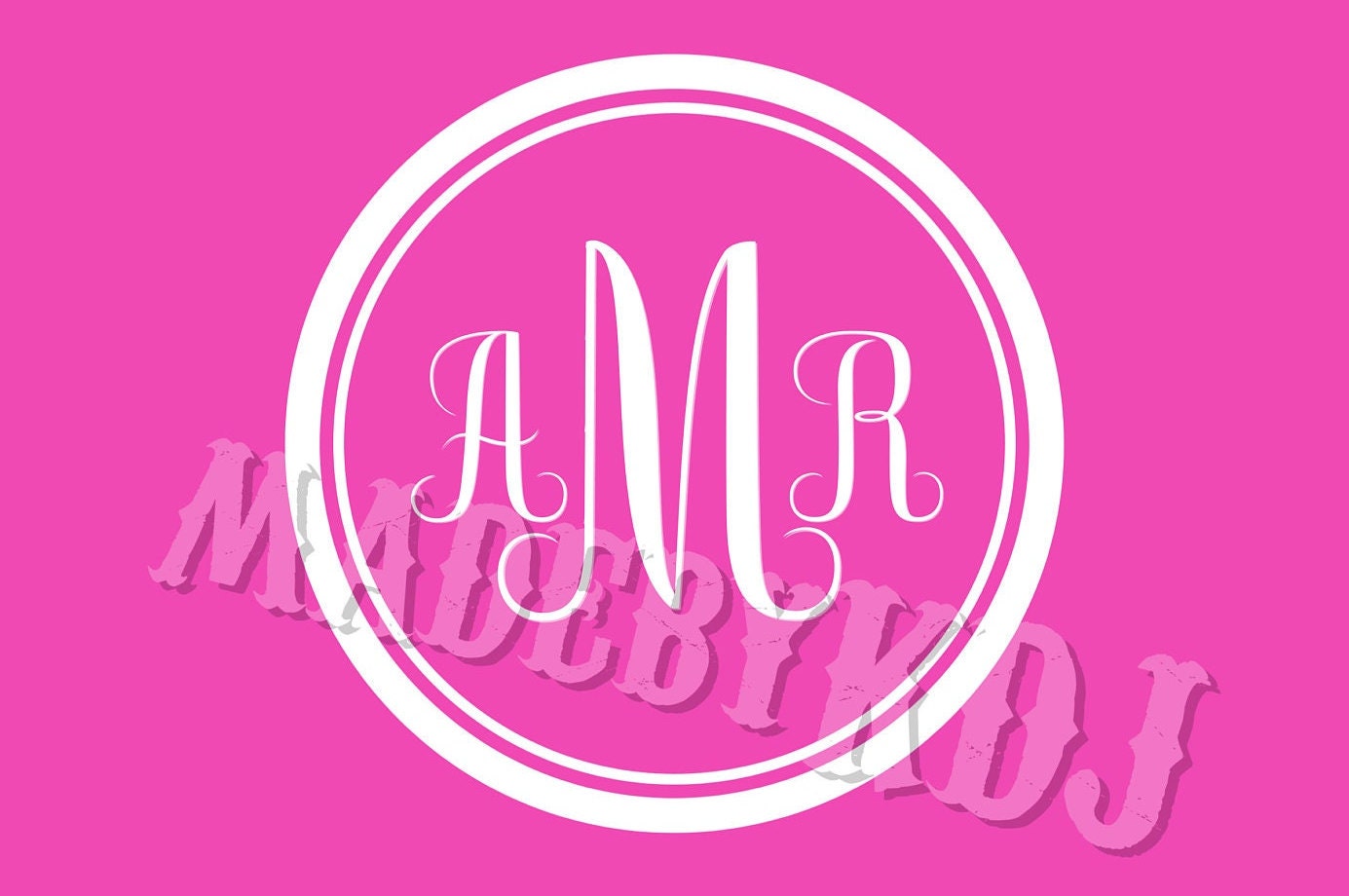 Custom Monogram iPhone Wallpaper, Custom Pink Monogram Background, Made ...