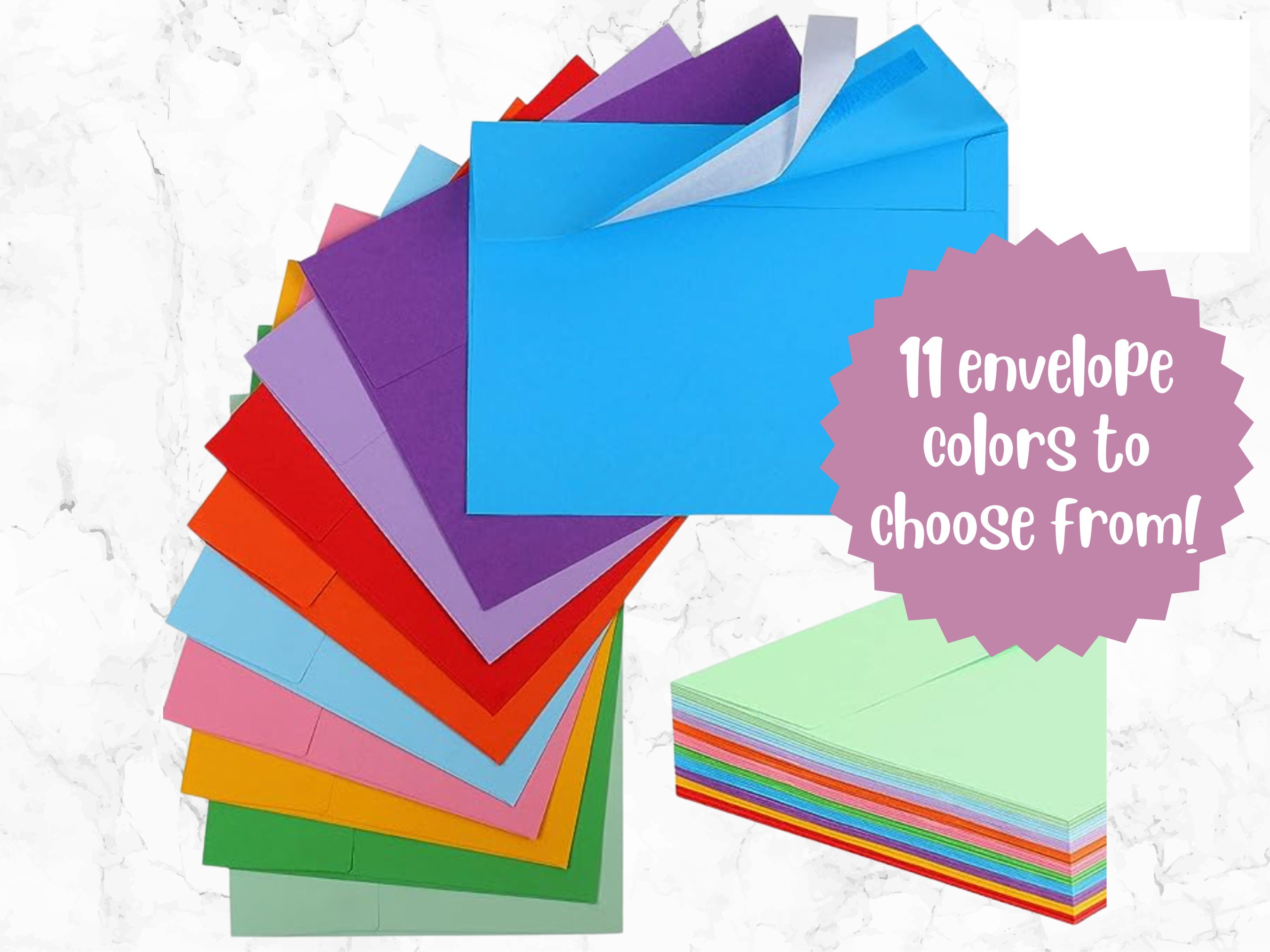 Happy Birthday Card, Envelope Included, Simple Birthday Card, Colorful ...