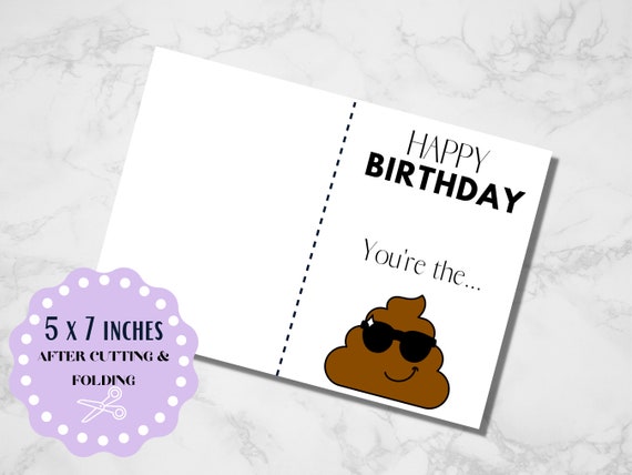 Emoji Poop Birthday Card Printable Poop Emoji Stock Illustrations