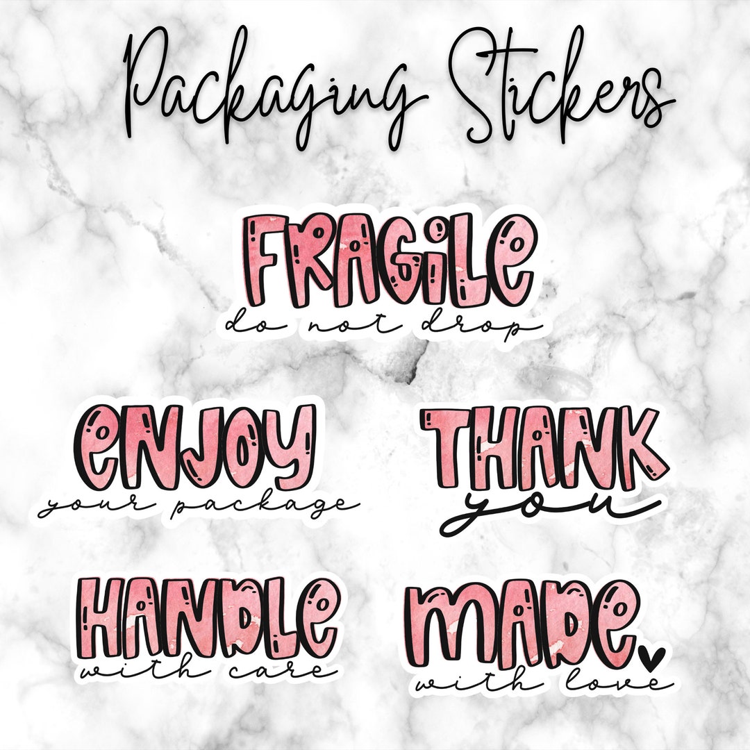 Small Business Packing Stickers, Pack of 30, Fragile Stickers, Thank ...