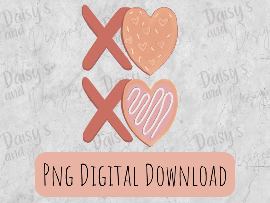XOXO Cookies, Valentine’s Day, PNG, Instant Download, Cricut File ...