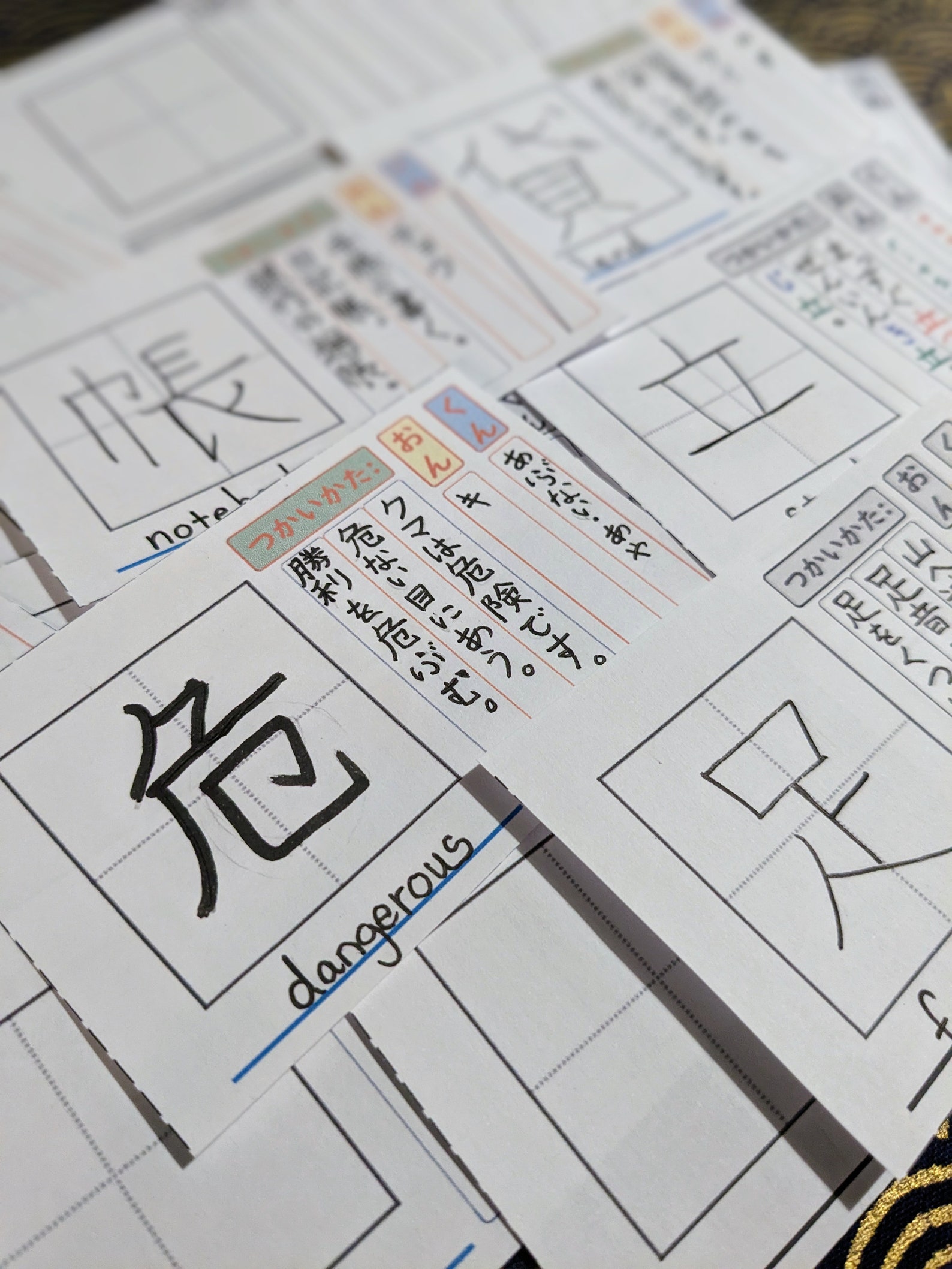 Japanese Kanji Practice Flashcards [blank] JLPT Study Memorization ...