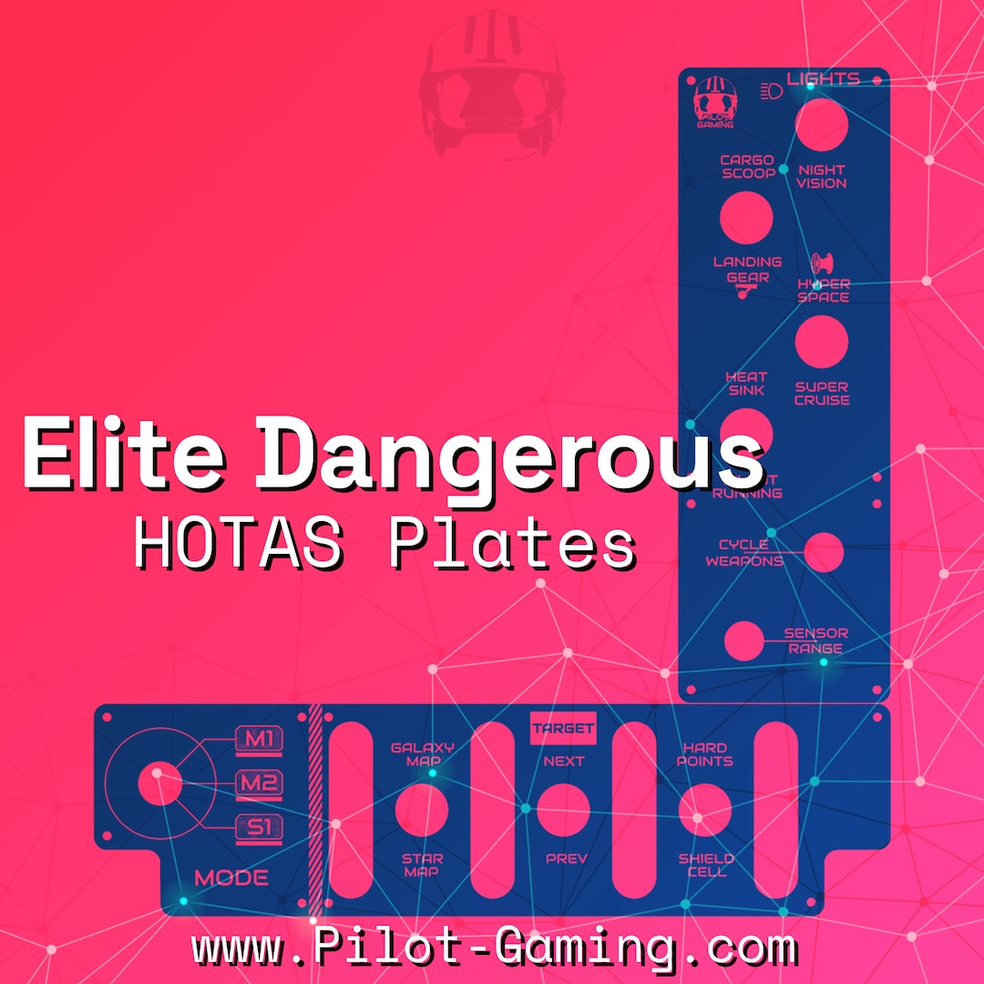 Hotas Plates for Saitek X55-X56 - Elite Dangerous - Etsy