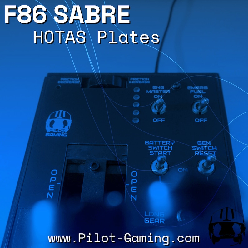 Hotas Plates for Thrustmaster Warthog - F86 Saber DCS - Etsy