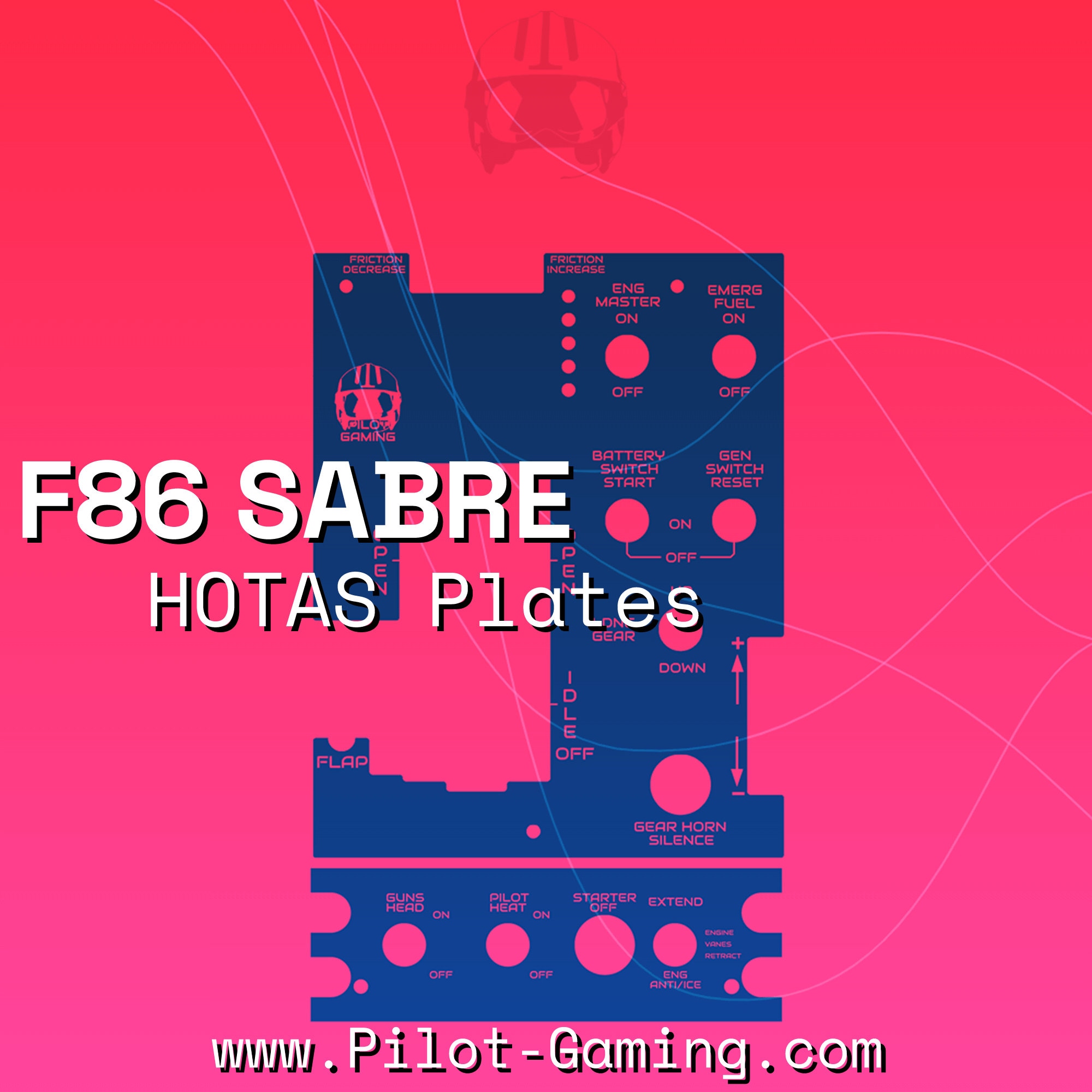 Hotas Plates for Thrustmaster Warthog - F86 Saber DCS - Etsy