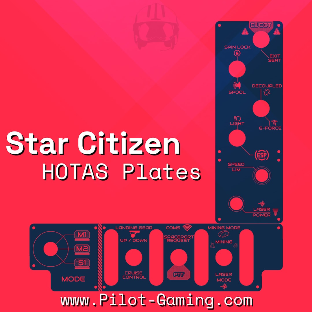 Hotas Plates for Saitek X55-X56- Star Citizen Game - Etsy