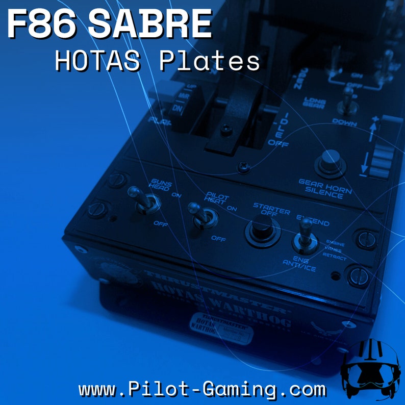 Hotas Plates for Thrustmaster Warthog - F86 Saber DCS - Etsy