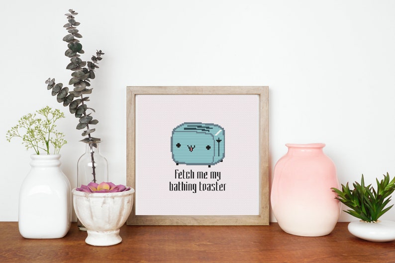 Fetch Me My Bathing Toaster Cross Stitch Pattern PDF - Etsy