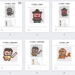 Halloween Movie Killers Cross Stitch Pattern PDF Download - Etsy