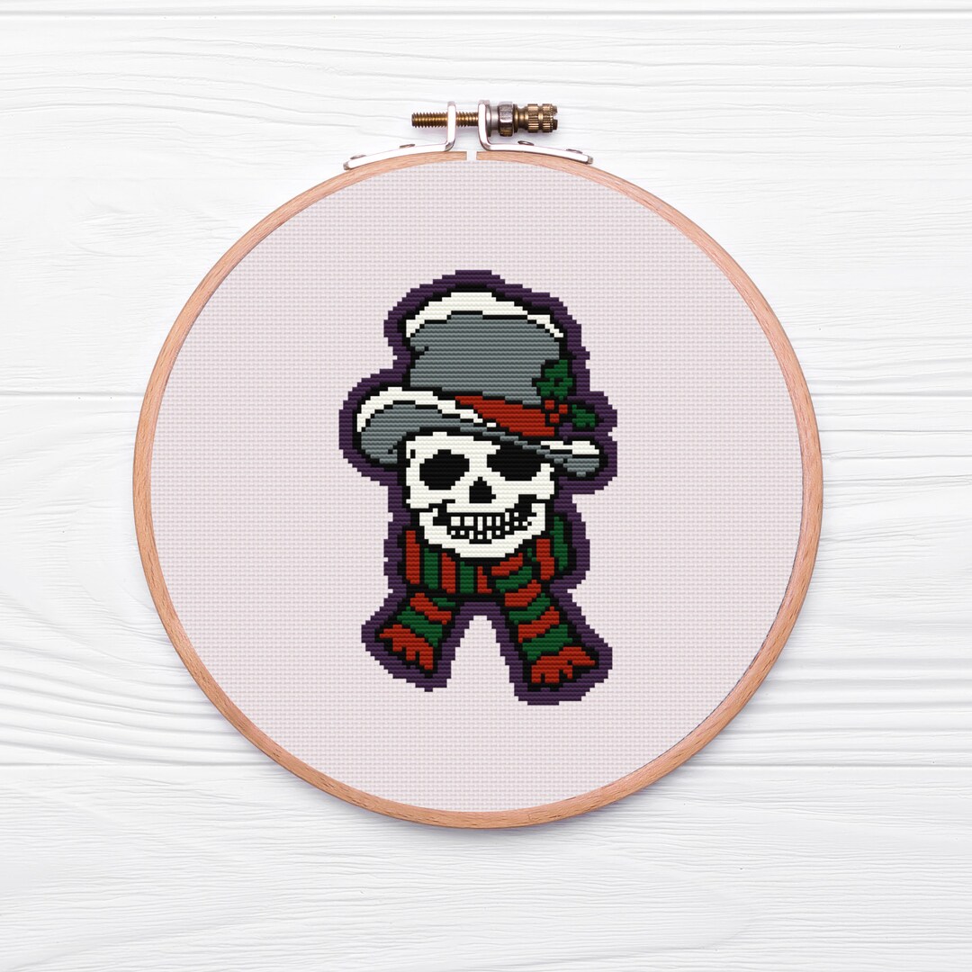 Cold Skeleton Skull Cross Stitch Pattern PDF Download - Etsy