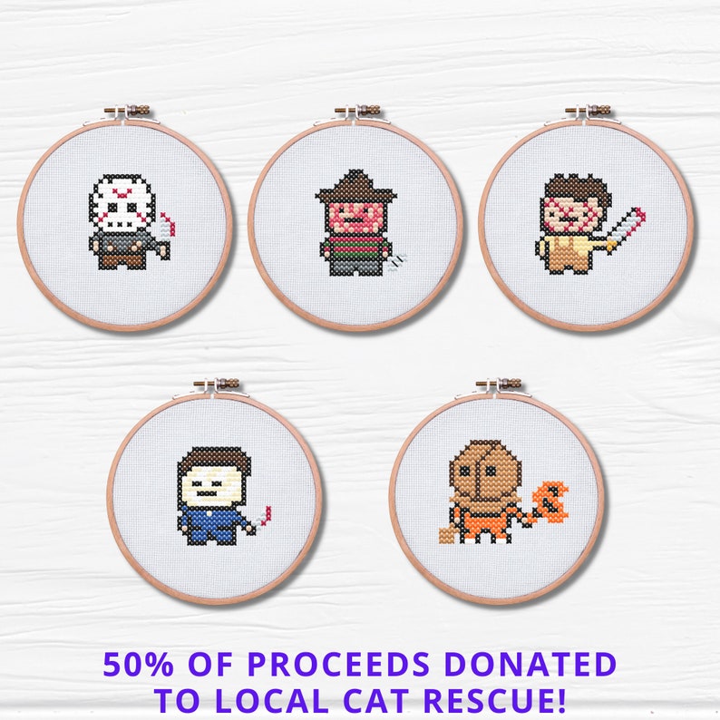 Halloween Movie Killers Cross Stitch Pattern PDF Download - Etsy
