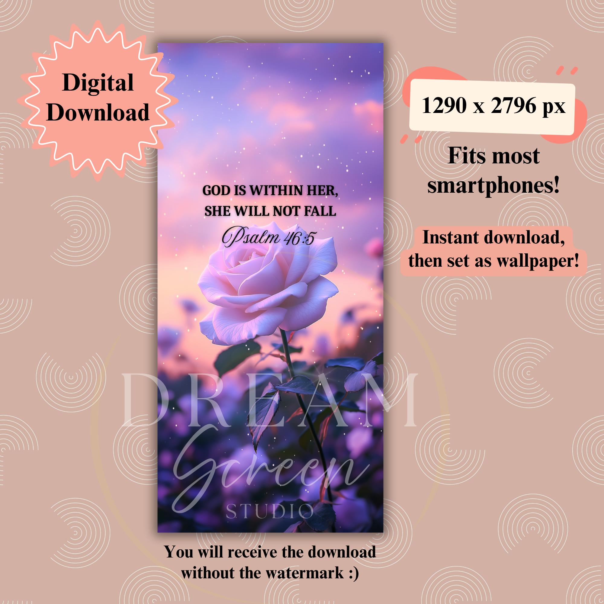 Psalm 46:5 Bible Verse Wallpaper, Beautiful Roses Aesthetic, High ...