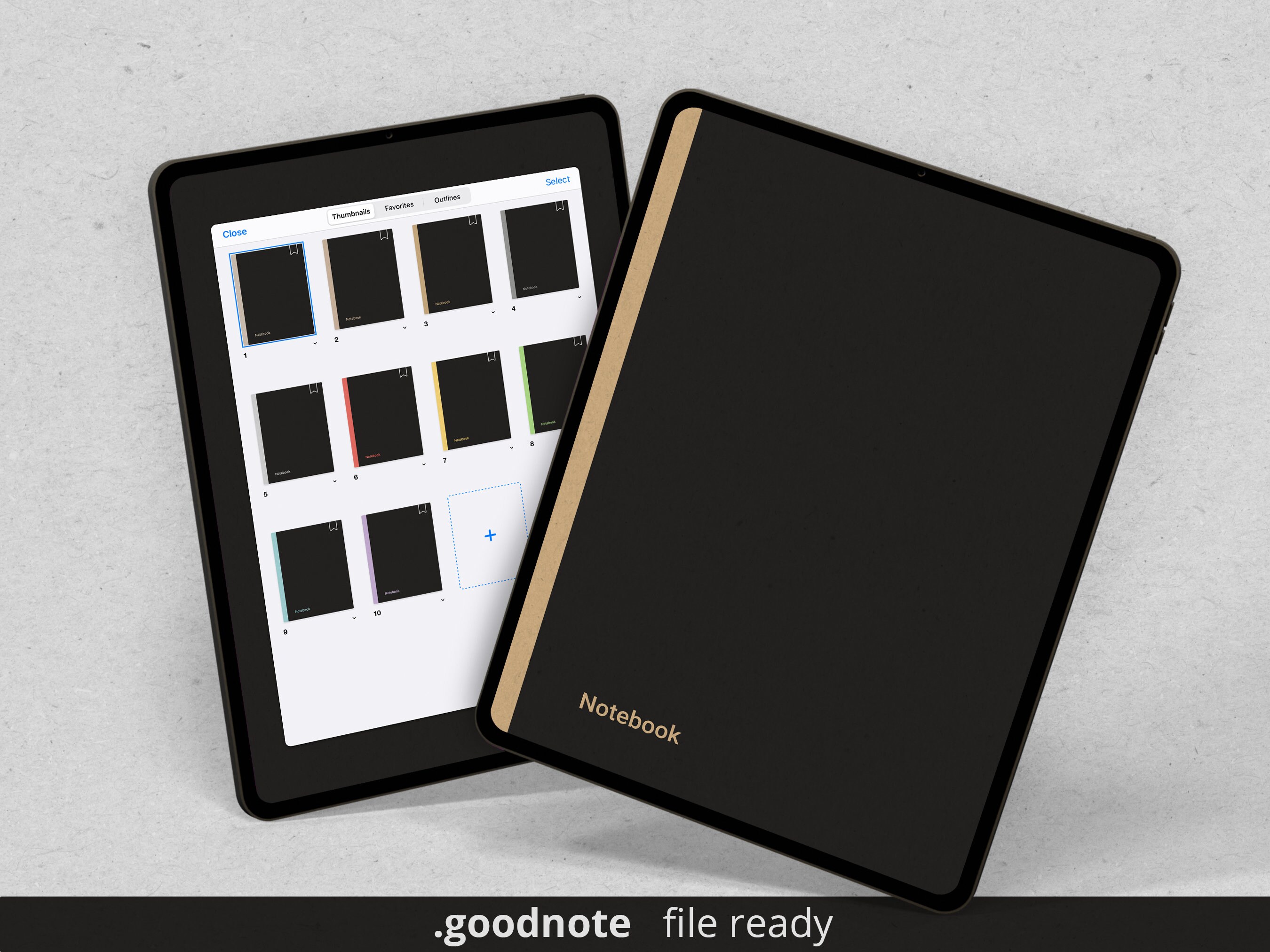 10 Dark Cardboard Texture Digital Notebook Covers Goodnotes Covers ...