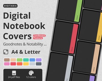 10 Dark Cardboard Texture Digital Notebook Covers Goodnotes Covers ...