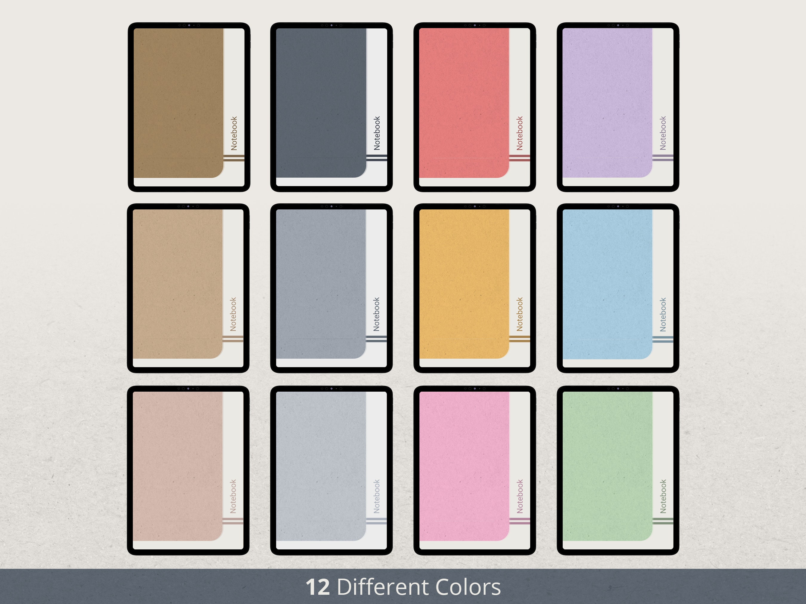 12 Sport Digital Notebook Covers With Cardboard Texture Goodnotes ...