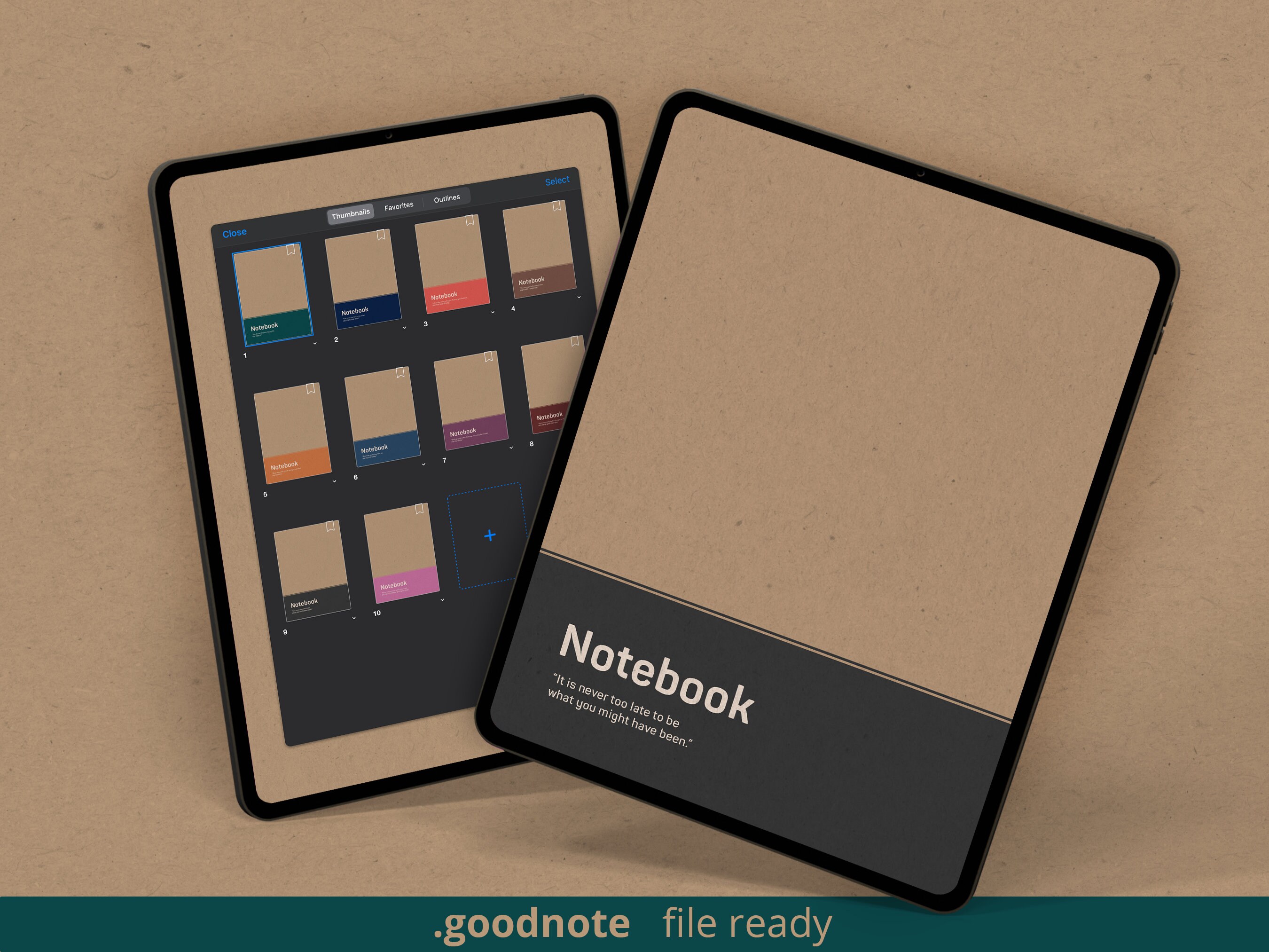 10 Cardboard Texture Digital Notebook Covers Goodnotes - Etsy