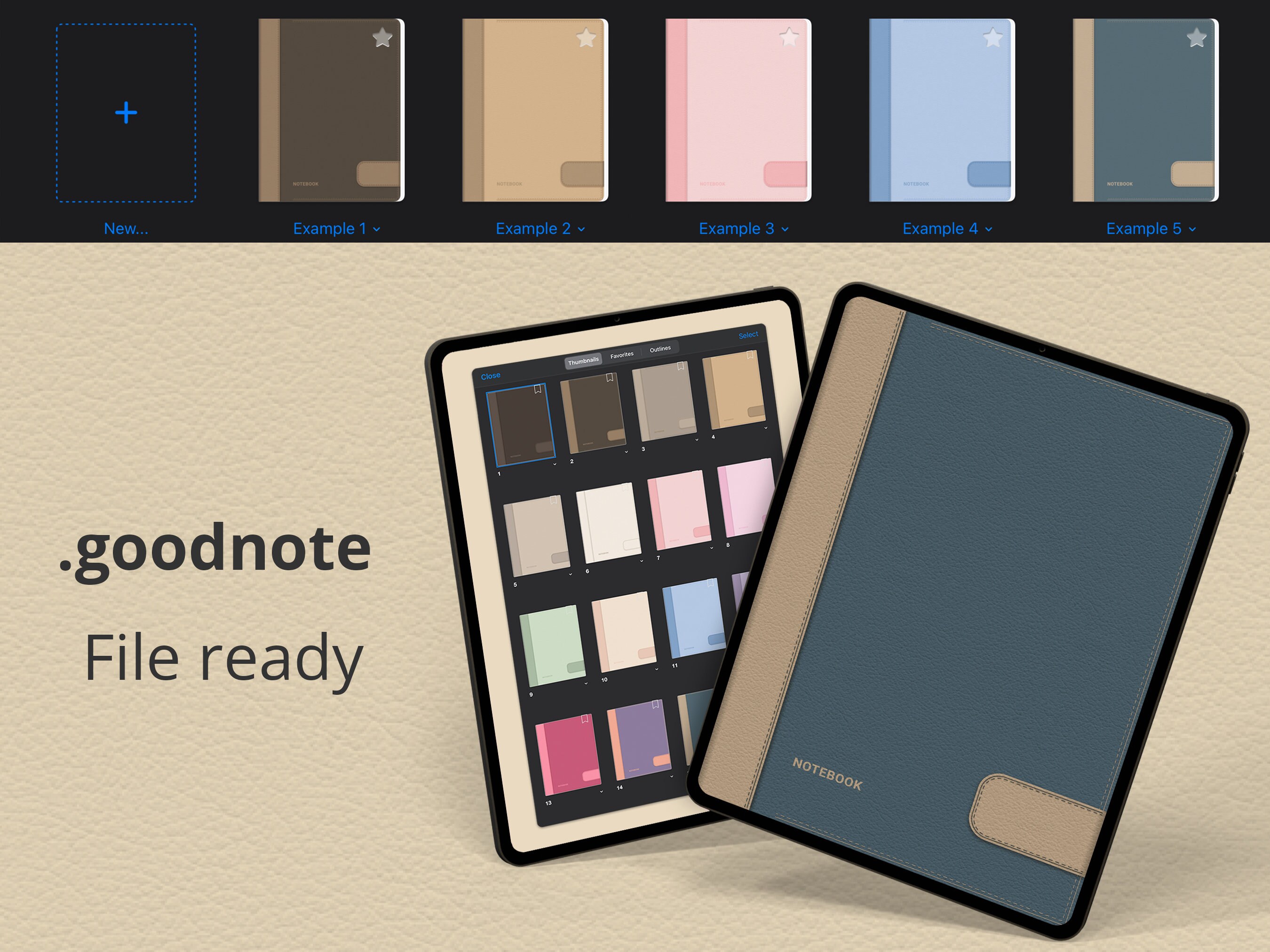 Leather Texture Digital Notebook Covers Goodnotes Covers - Etsy
