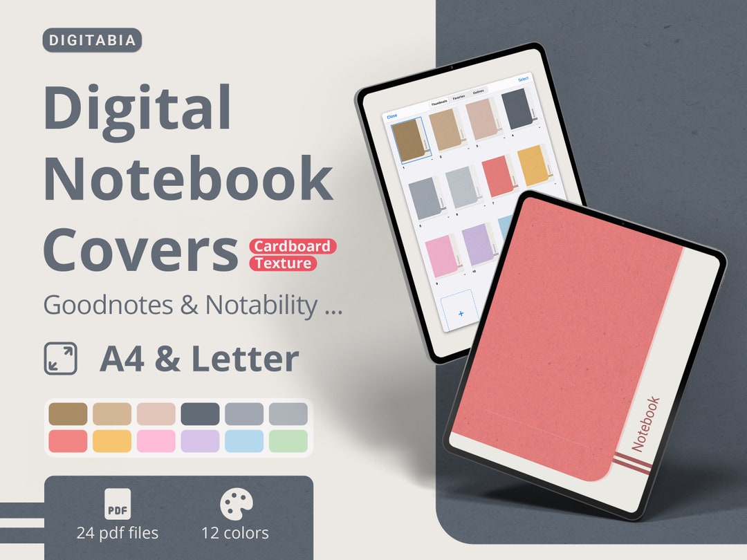 12 Sport Digital Notebook Covers With Cardboard Texture Goodnotes ...