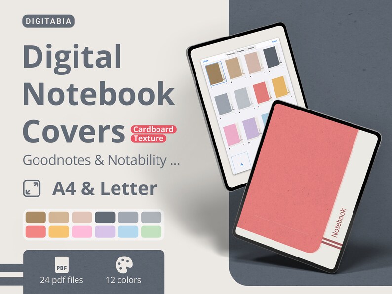 12 Sport Digital Notebook Covers With Cardboard Texture Goodnotes ...