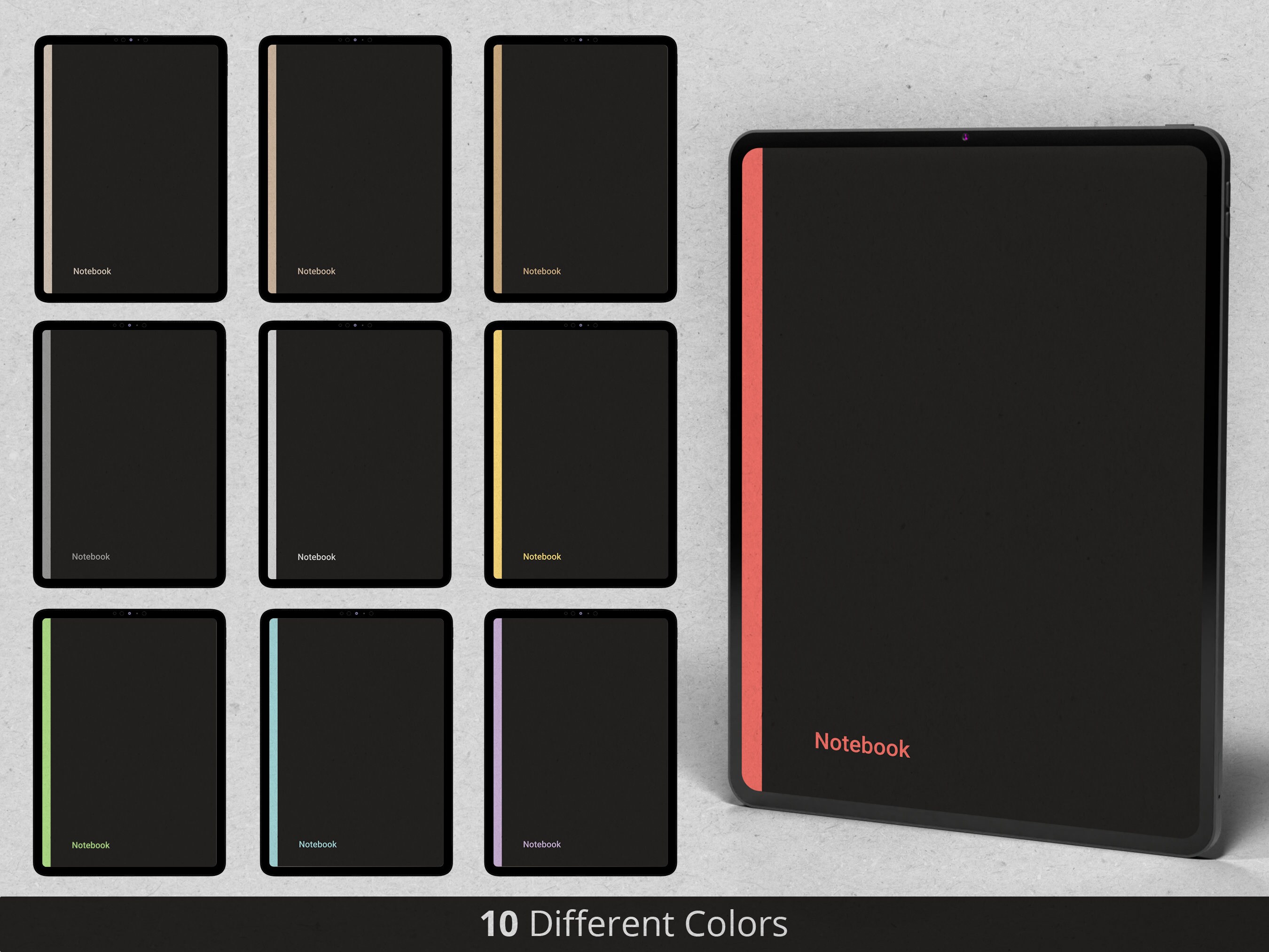 10 Dark Cardboard Texture Digital Notebook Covers Goodnotes Covers ...