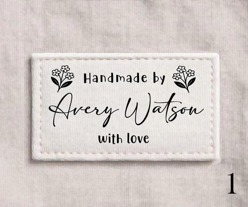 Custom Personalized Cotton Fabric Labels Antique Sewing Machine Sew-on ...