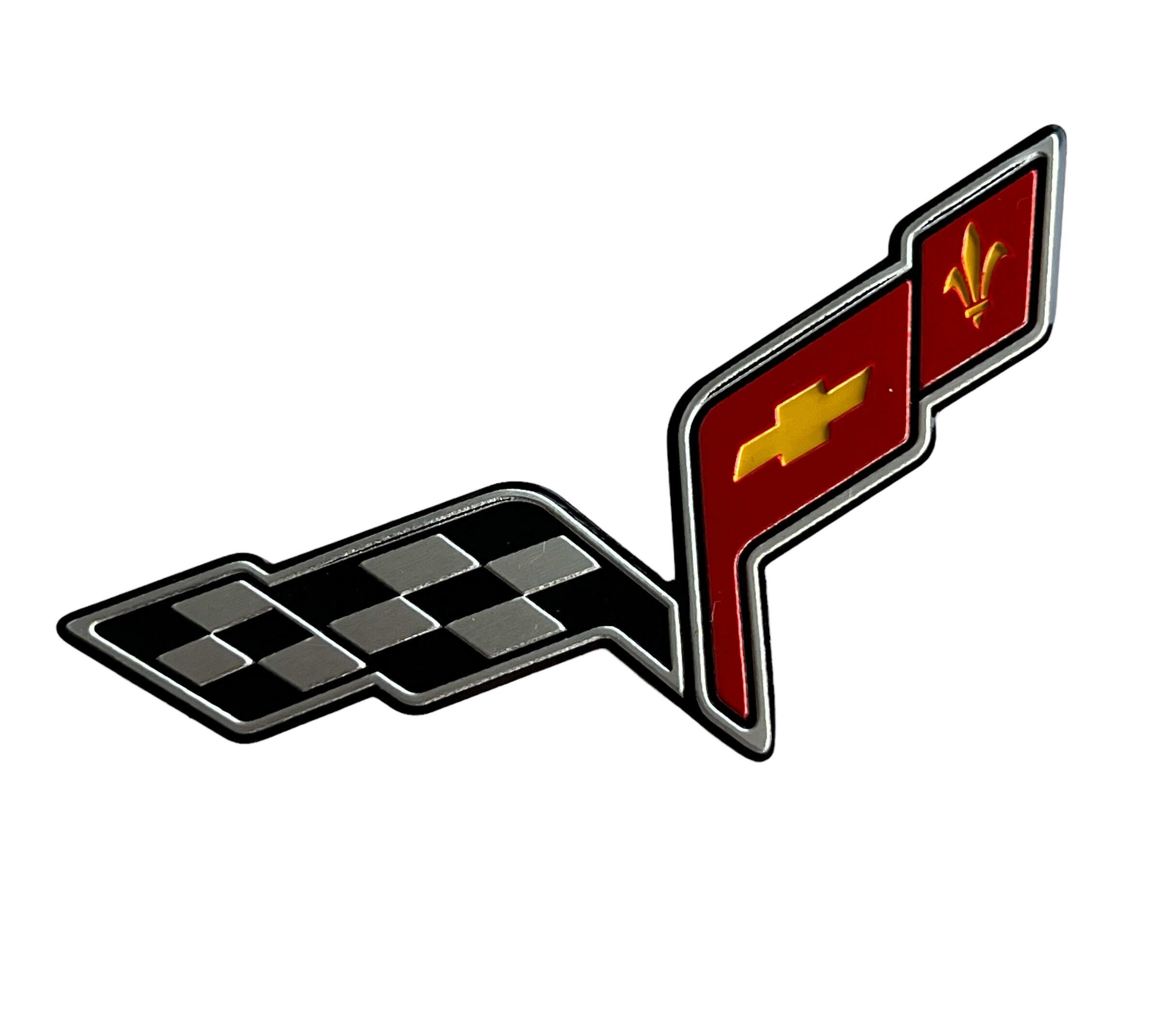 2 Fender Console Dash Badge Engine Cover Aluminum Emblems Chevy ...