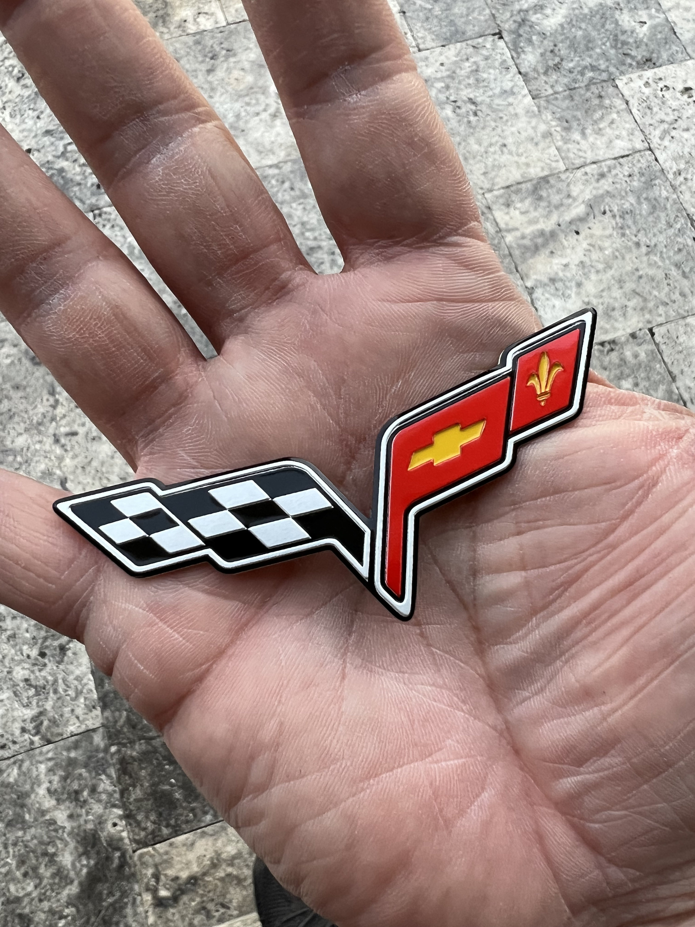 2 Fender Console Dash Badge Engine Cover Aluminum Emblems Chevy ...