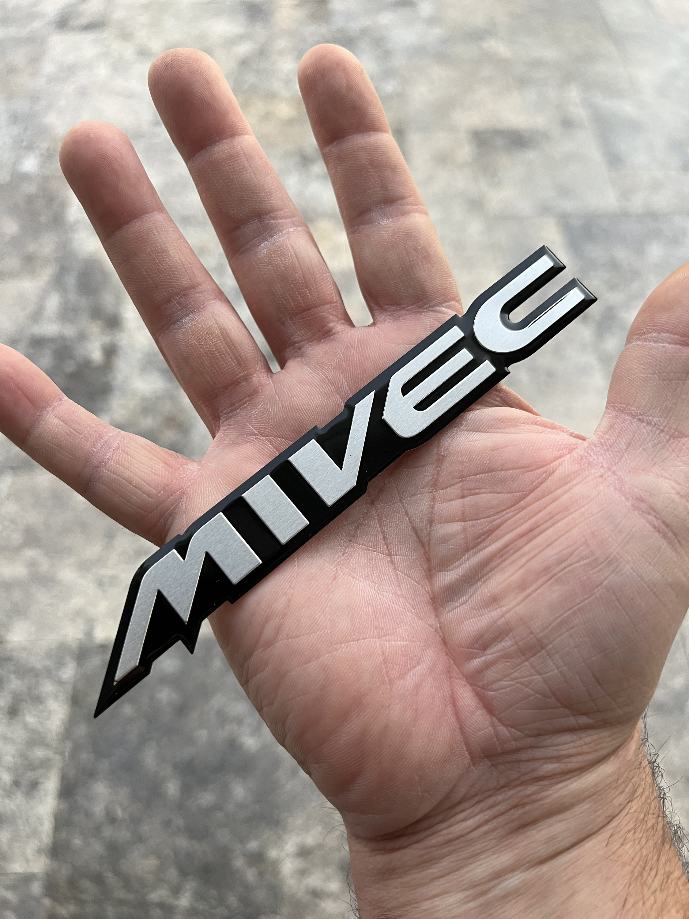 2 Mitsubishi Mivec Fender Console Dash Badge Engine Swap Cover Aluminum ...