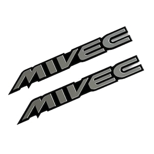 2 Mitsubishi Mivec Fender Console Dash Badge Engine Swap Cover Aluminum ...