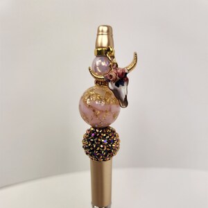 Cowboy Beaded, Pen, Pen With Beads, Silicone Beaded Pens, Western Pen ...