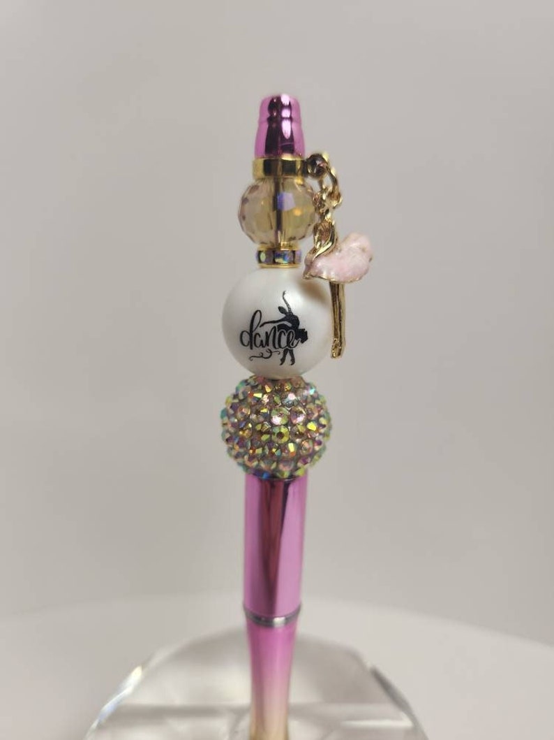 Dancer Beaded Pen With Charm, Fancy Pen, Gift for Dancer, Gift ...