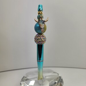 Cowboy Beaded, Pen, Pen With Beads, Silicone Beaded Pens, Western Pen ...