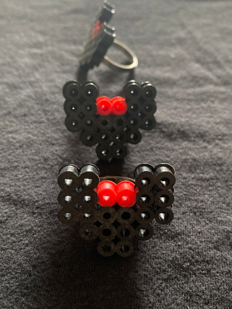 Mickey Mouse & Minnie Mouse Disney Perler Bead Ring - Etsy