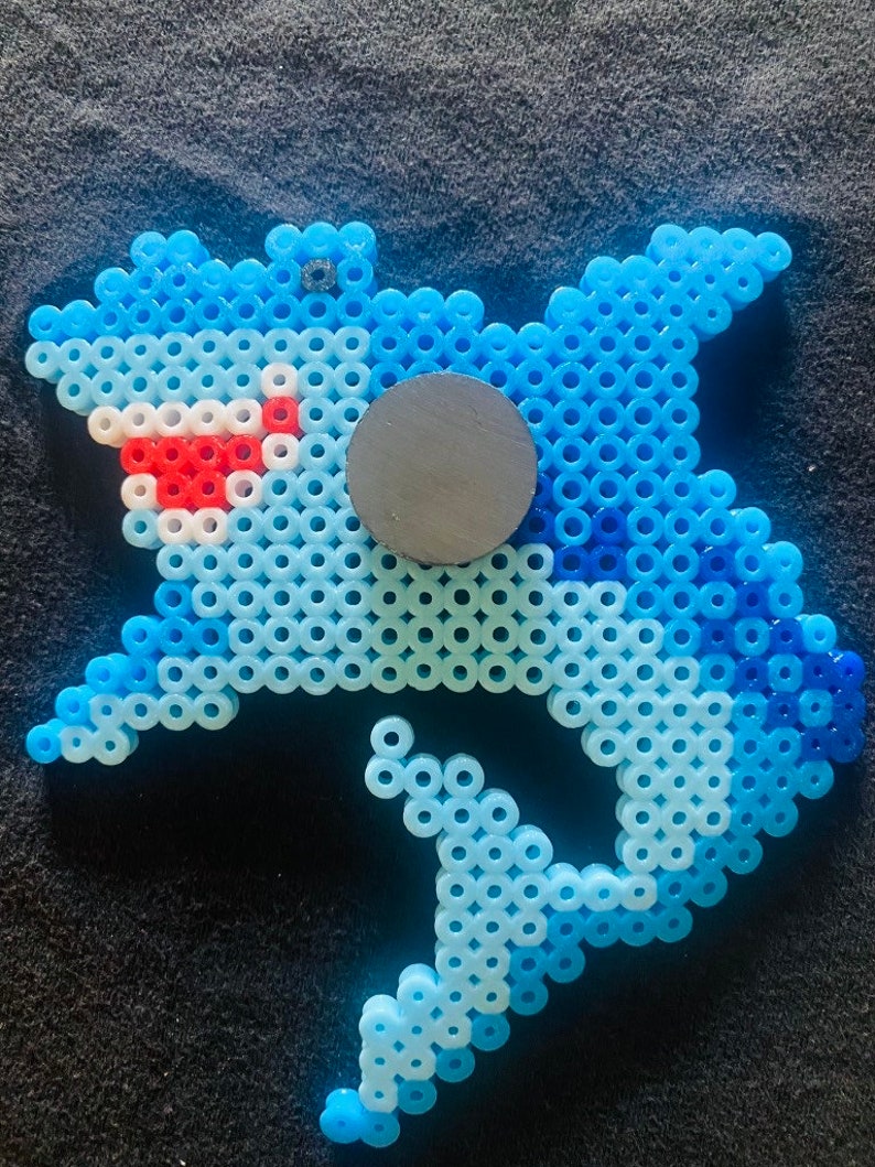 Mr. Shark Perler Beaded Magnet Ocean Sea Friend - Etsy