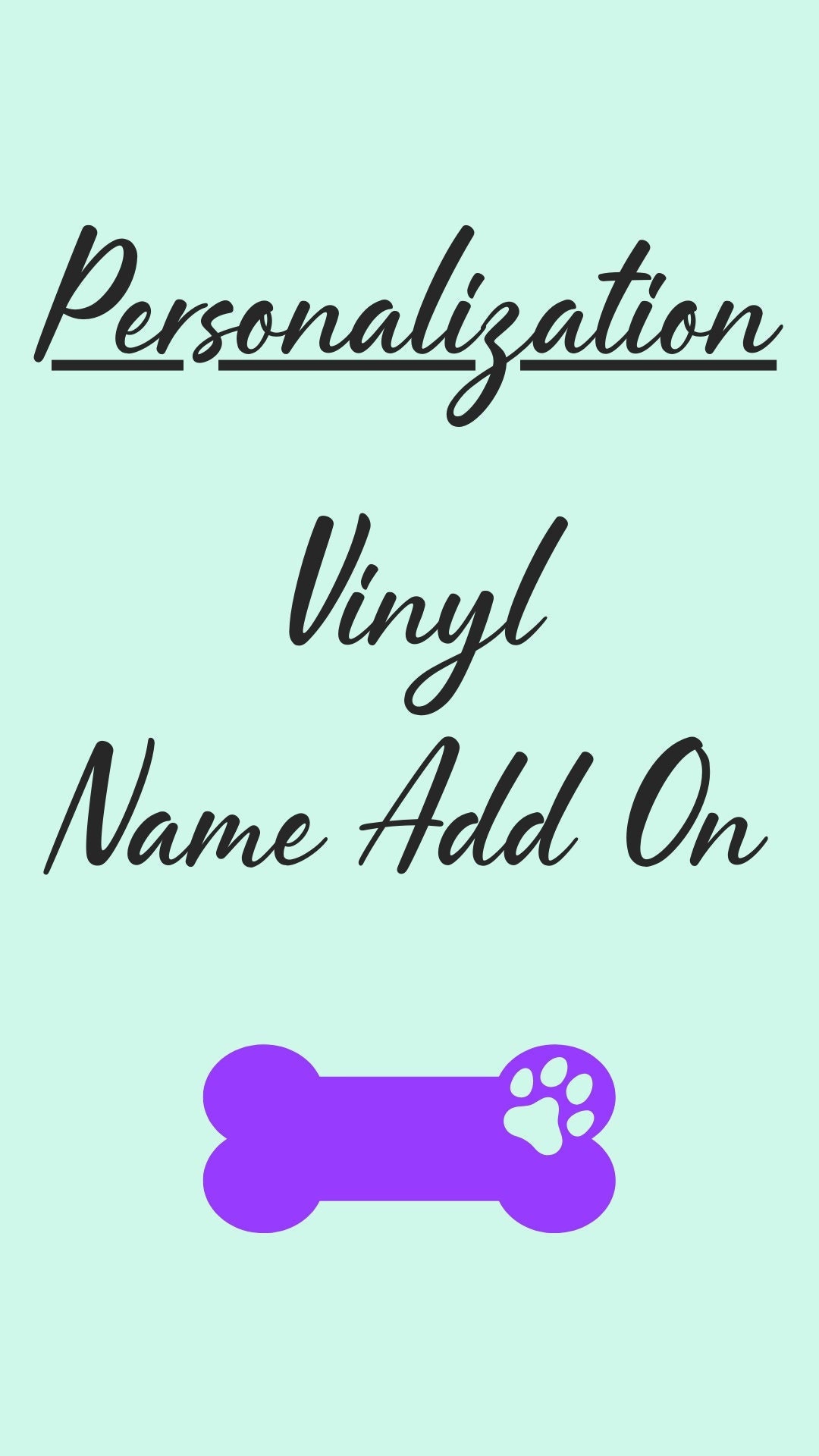 Personalization Name Add On, Vinyl Name Add On, Custom Name Dog Bandana ...