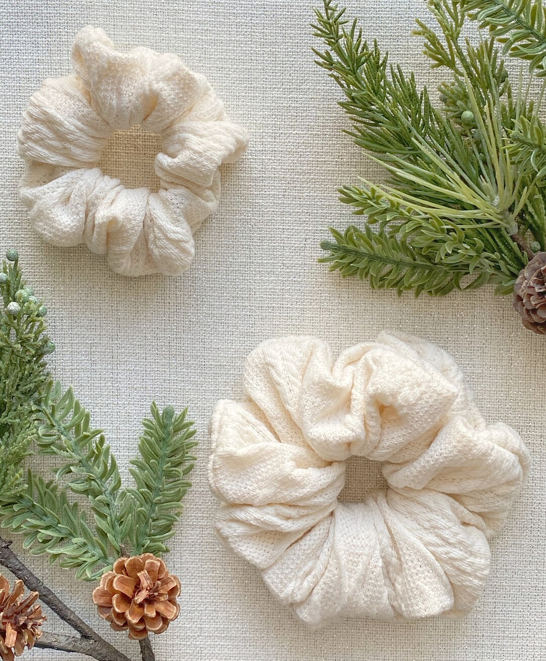 Sweater Knit Scrunchie | Cable Knit Scrunchie | Winter White Scrunchie ...