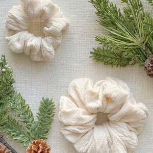 Sweater Knit Scrunchie | Cable Knit Scrunchie | Winter White Scrunchie ...