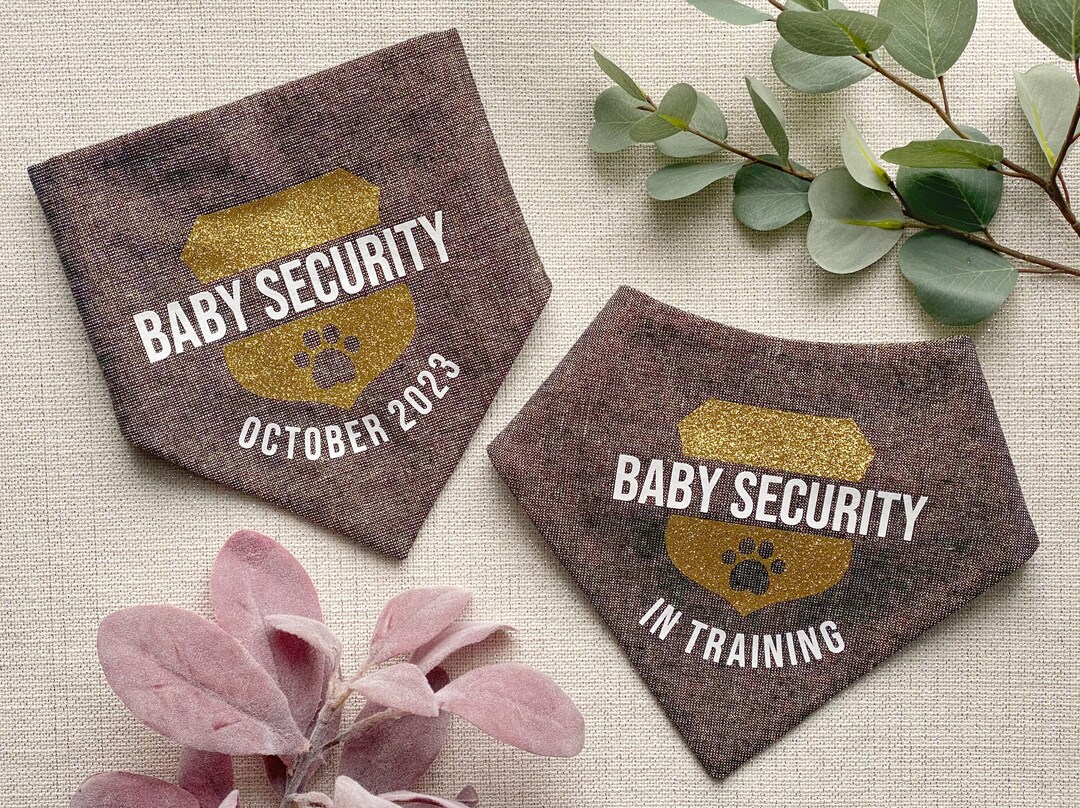 Baby Security Dog Bandana | Baby Security in Training | Personalized ...