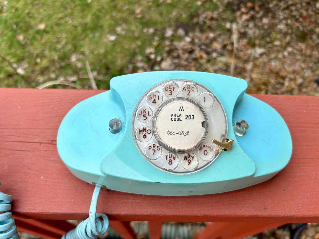 Bell Systems Princess Dial Rotary Phone 5/1978 Aqua Blue - Vintage USA ...